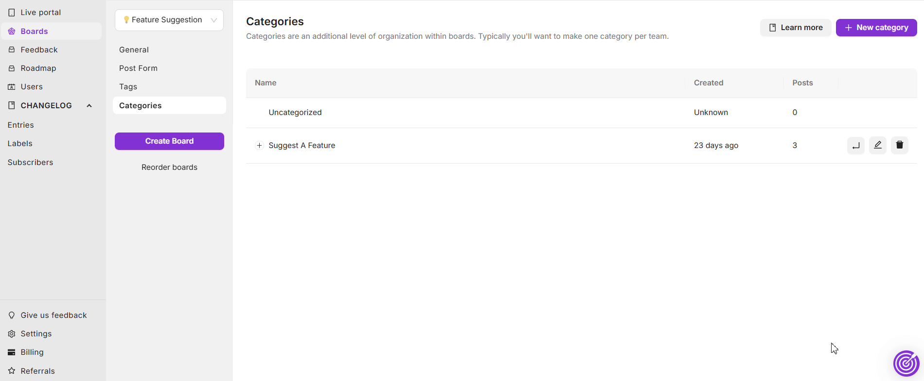 Categories | Feedbackchimp Help Center